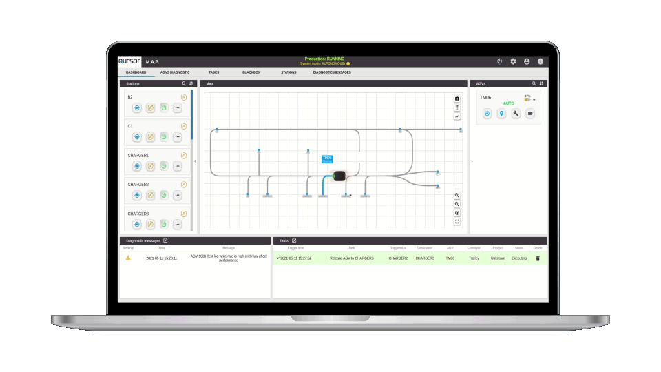 AFORMIC Intralogistics System for Smart Factory - Taking Material ...