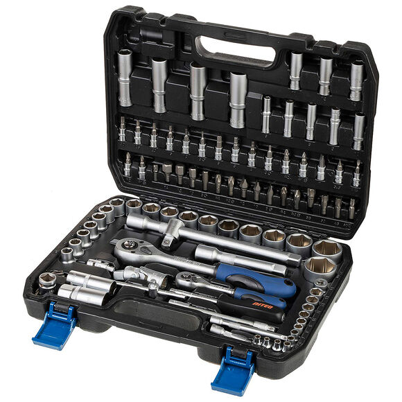 Biedronka - Niteo - Zestaw 94 kluczy grzechotkowych z nasadkami, w walizce