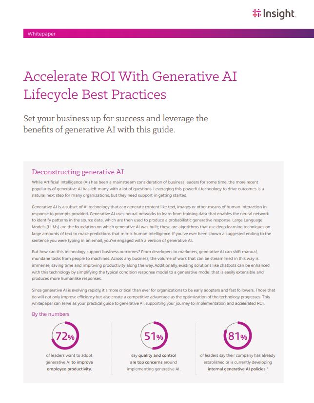 Accelerate ROI With Generative AI Best Practices