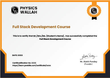 Full Stack Development Course by PW