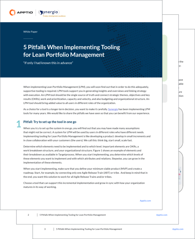 5 Pitfalls When Implementing Tooling for Lean Portfolio Management