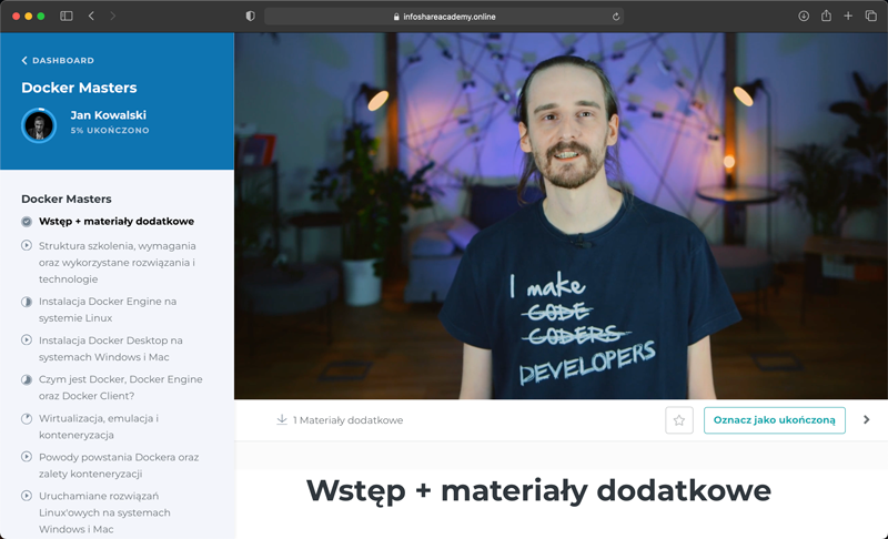 Kurs Docker Masters - Kompleksowy Kurs Online