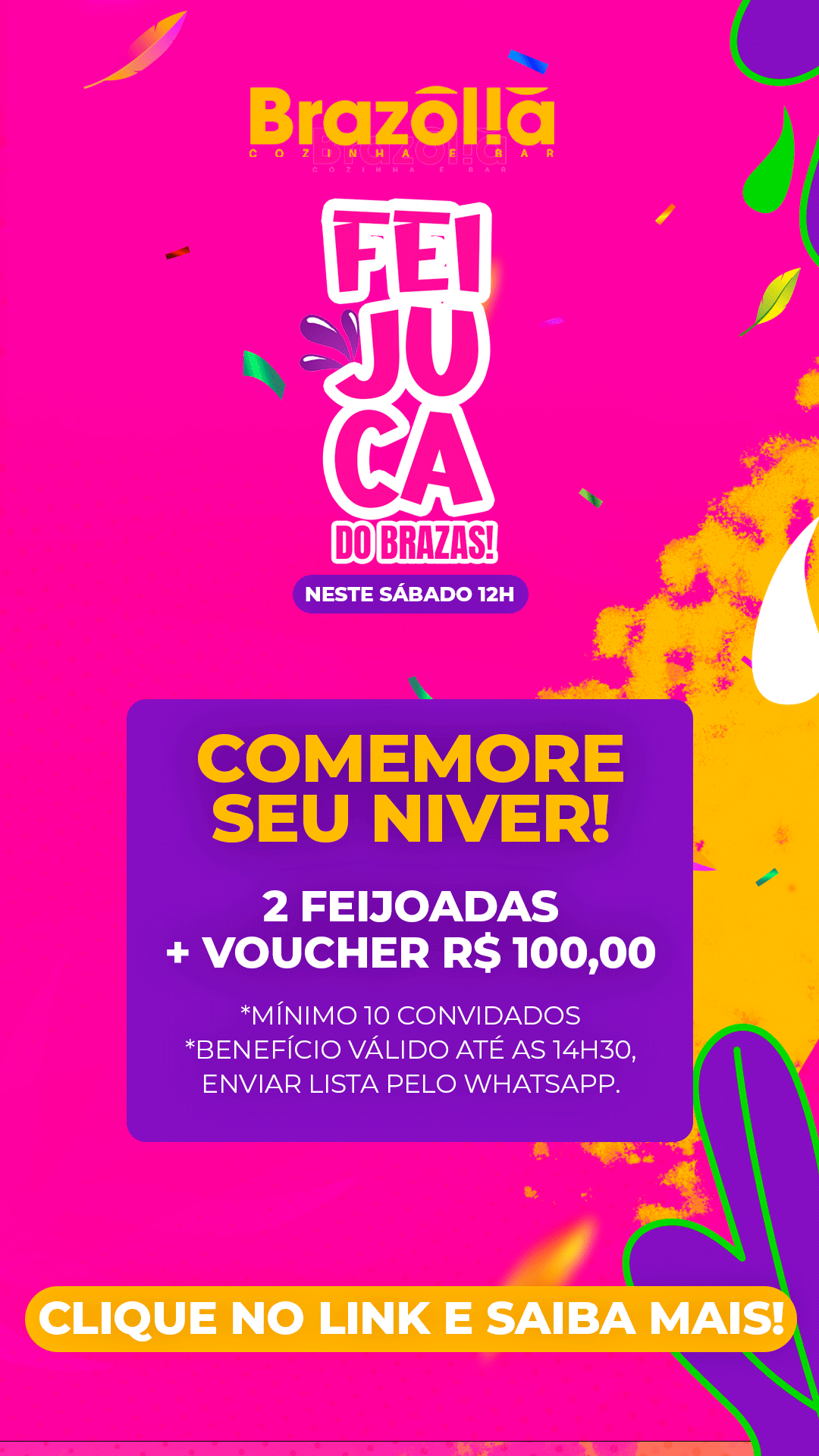 A melhor feijoada com roda de samba e pagode em Brasília.