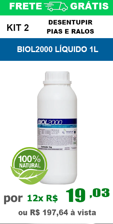 Biol2000 Acabe com o Mau Cheiro e Entupimentos na caixa de gordura e ...