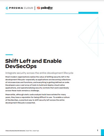 Shift Left and Enable DevSecOps