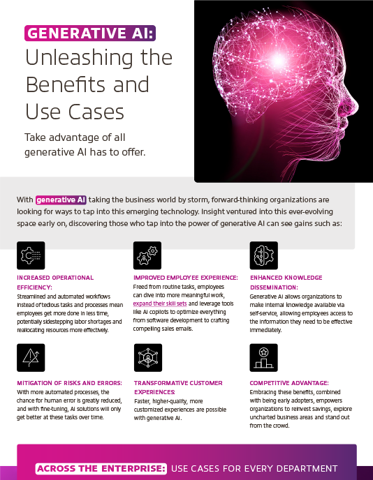 Generative AI: Unleashing the Benefits and Use Cases